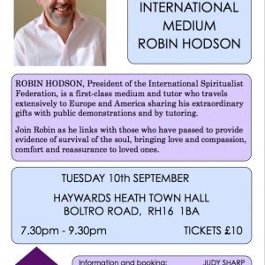 Robin Hodson demonstration of mediumship – Indigo Umbrella